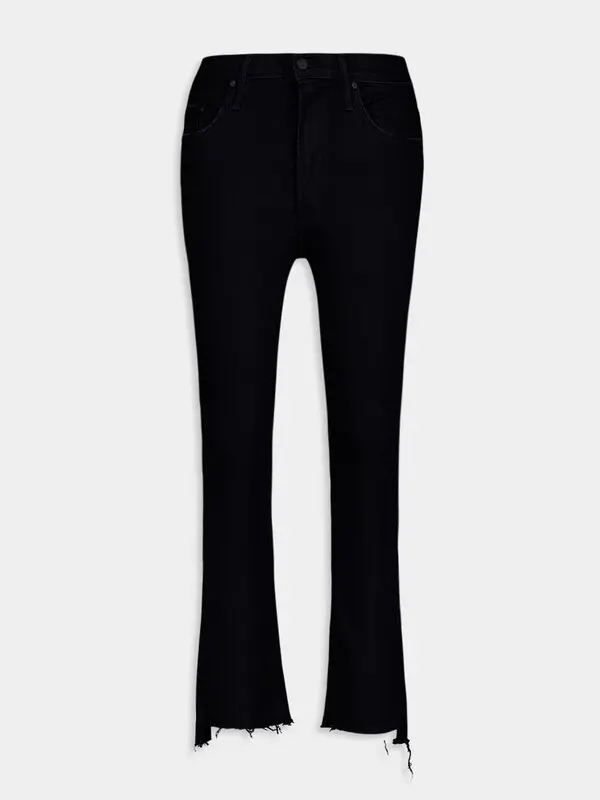 MOTHER The Insider Cropped Jeans - Black