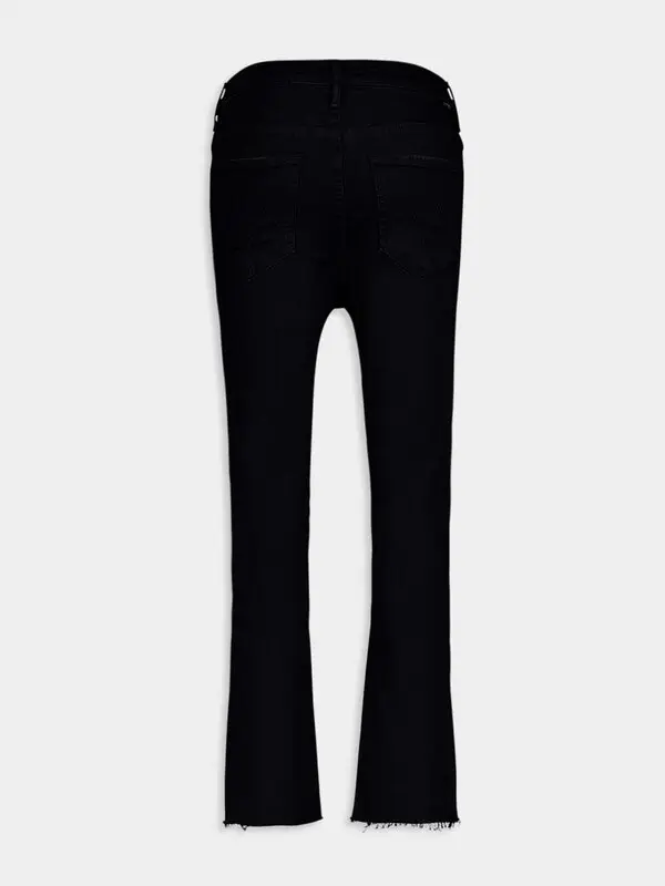 MOTHER The Insider Cropped Jeans - Black