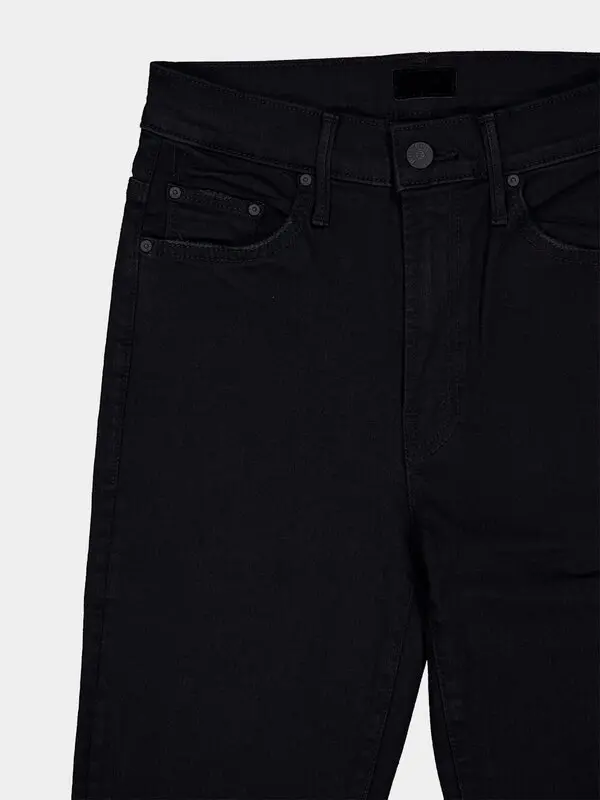 MOTHER The Insider Cropped Jeans - Black