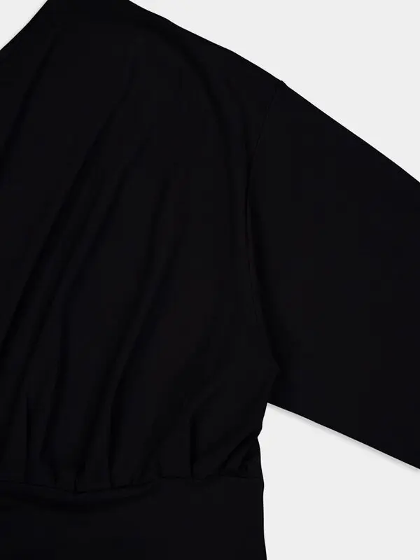 Balenciaga Asymmetric Wrap Midi Dress