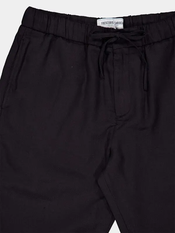 Frescobol Carioca Oscar Linen Trousers - Black