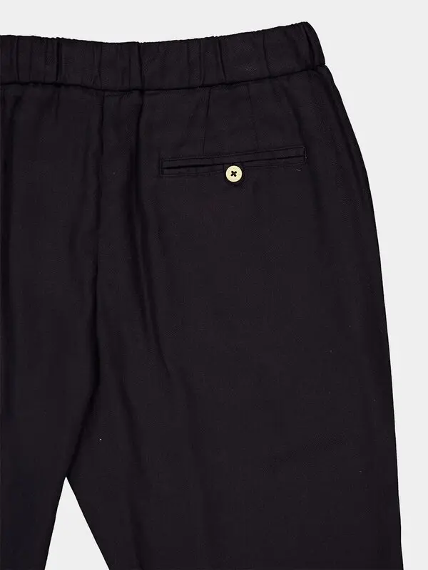 Frescobol Carioca Oscar Linen Trousers - Black
