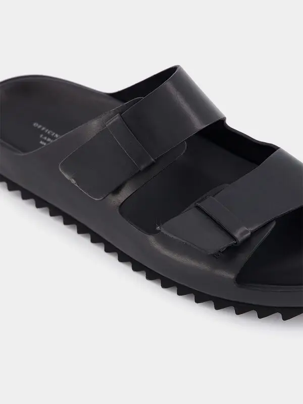 Officine Creative Agorà Leather Slides - Black