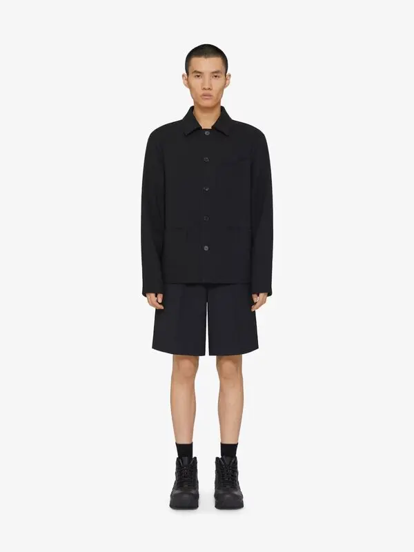 Givenchy Double Face Wool Overshirt - Black