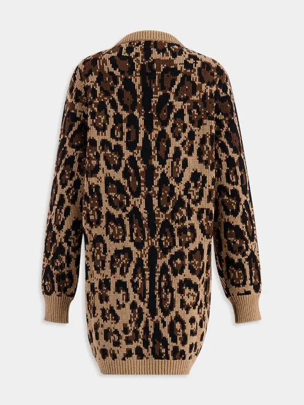 Dolce & Gabbana Leopard Design Wool And Cashmere Cardigan