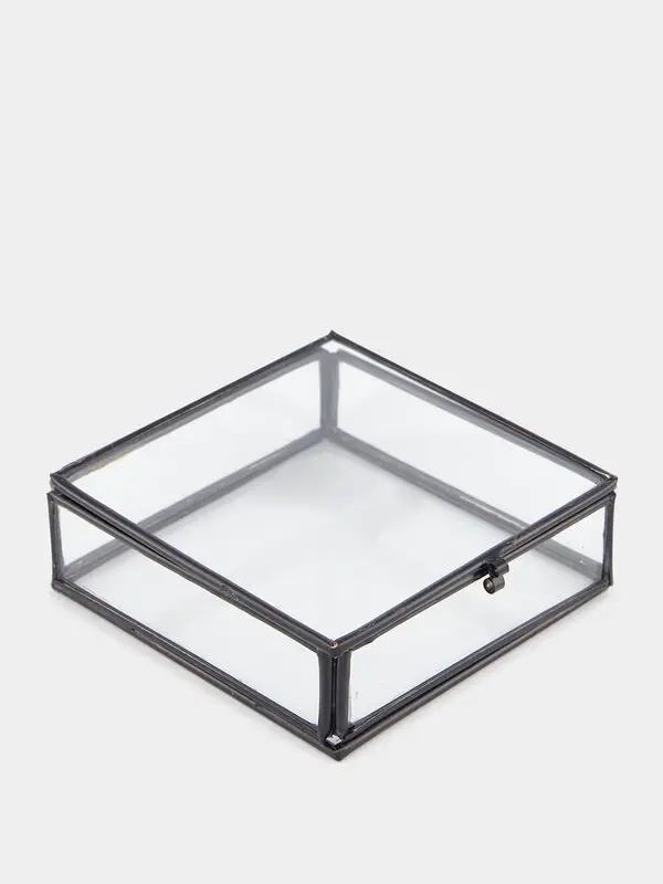Madam Stoltz Handmade Square Glass Box