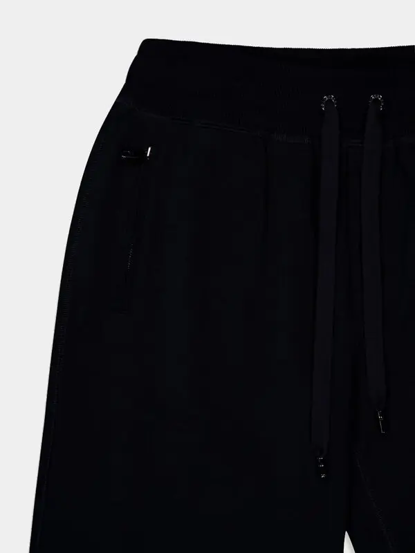 Dolce & Gabbana Dg Essentials Logo-plaque Jersey Shorts - Black