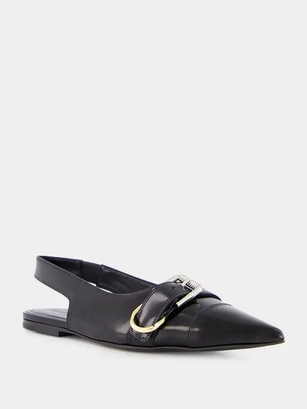 Givenchy Voyou Flat Slingbacks - Black