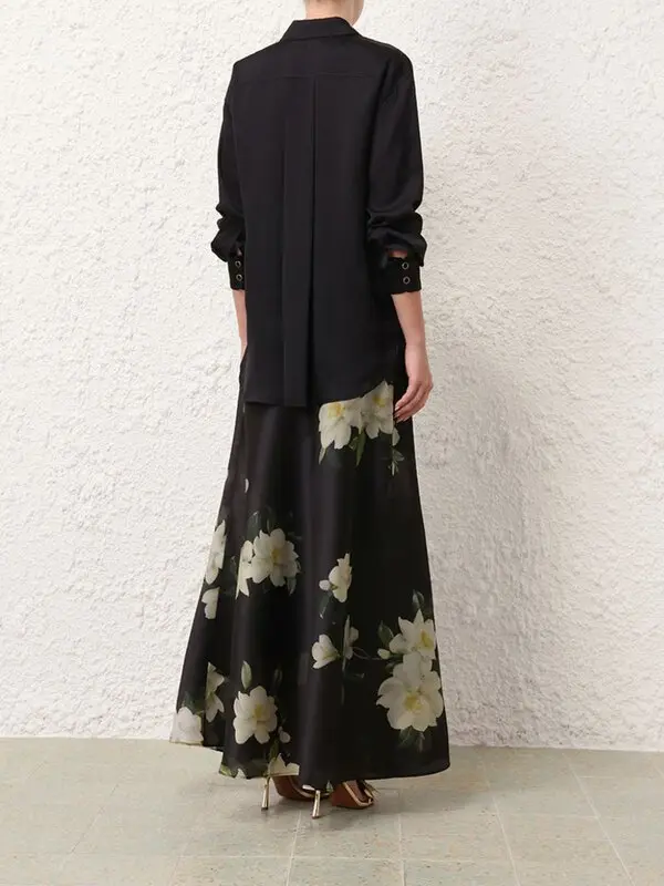 Zimmermann Magnolia Harmony Flared Midi Skirt