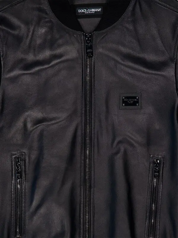 Dolce & Gabbana Lambskin Jacket - Black
