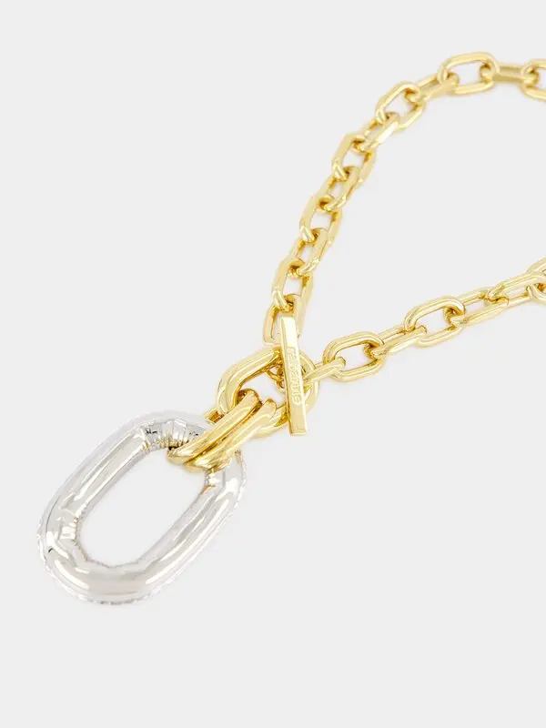 Rabanne And Silver Xl Link Necklace - Gold