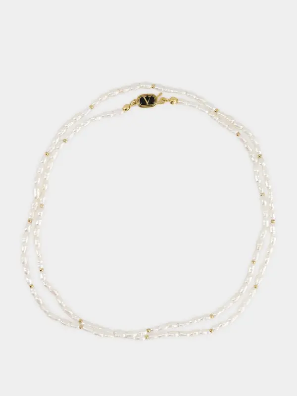 Valentino Garavani Ovalette Pearl Necklace