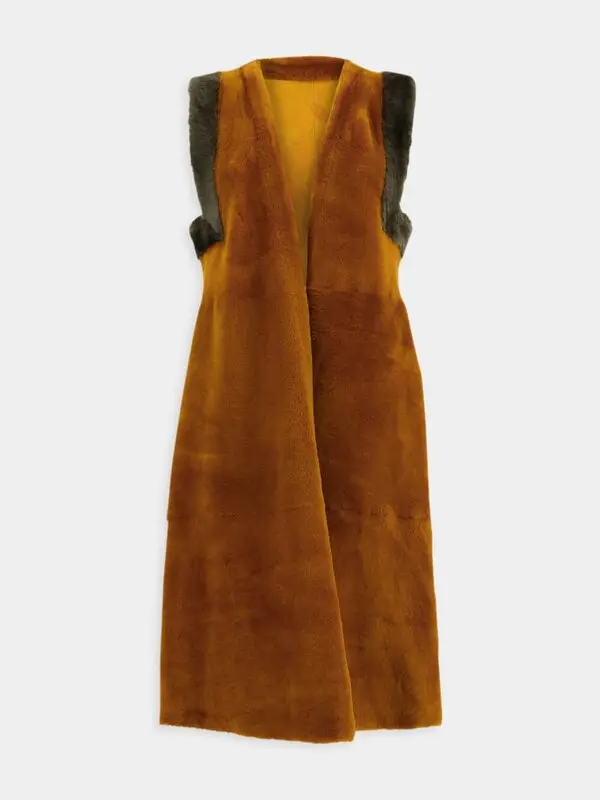 Zeus+dione Kozoka Shearling Midi Gilet
