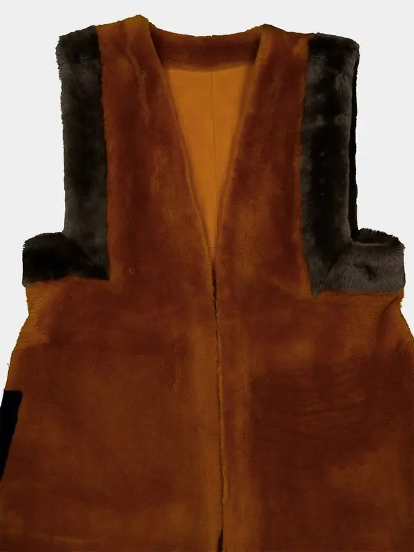 Zeus+dione Kozoka Shearling Midi Gilet
