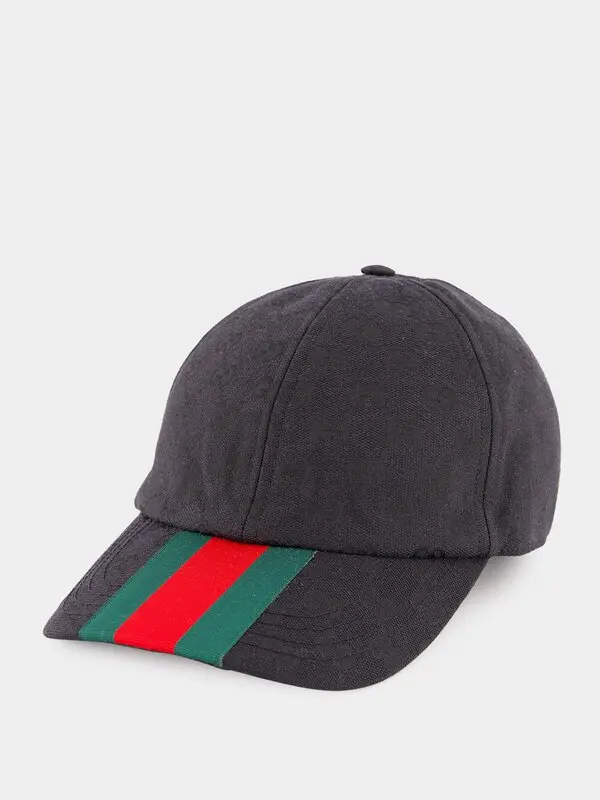 Gucci Gg Canvas Baseball Hat - Black