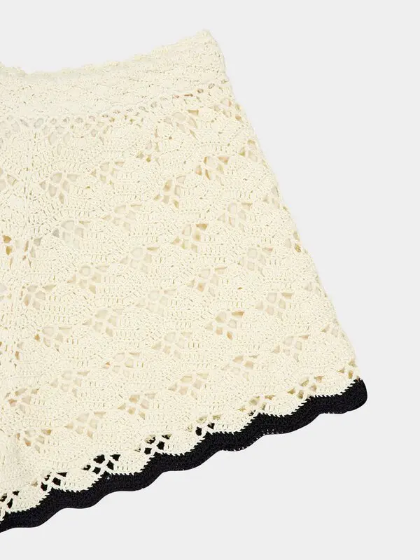 Zimmermann Rhiannon Crochet Shorts - Cream