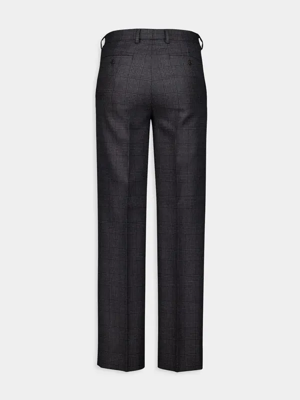 Prada Prince Of Wales Check Virgin Wool Trousers