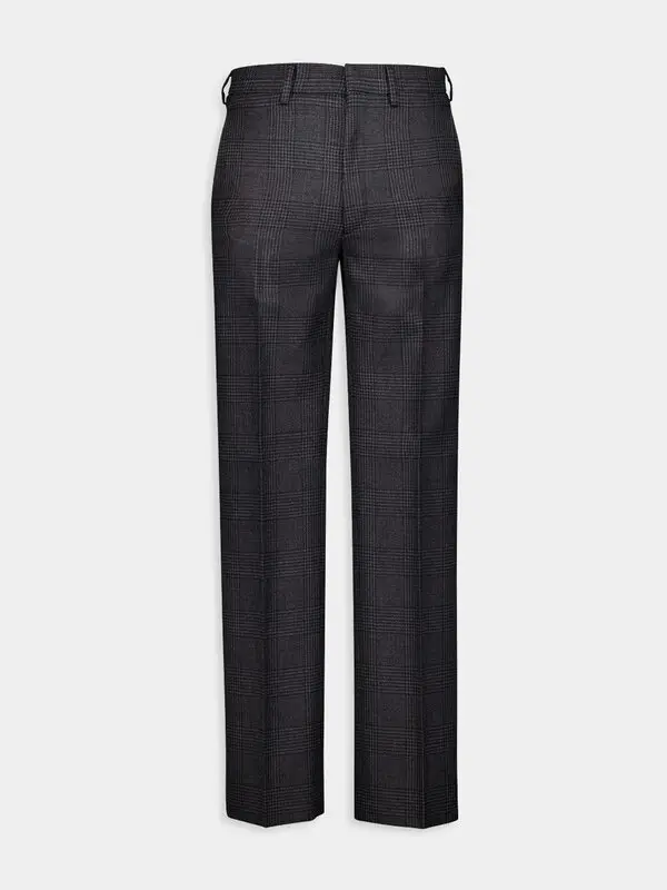 Prada Prince Of Wales Check Virgin Wool Trousers