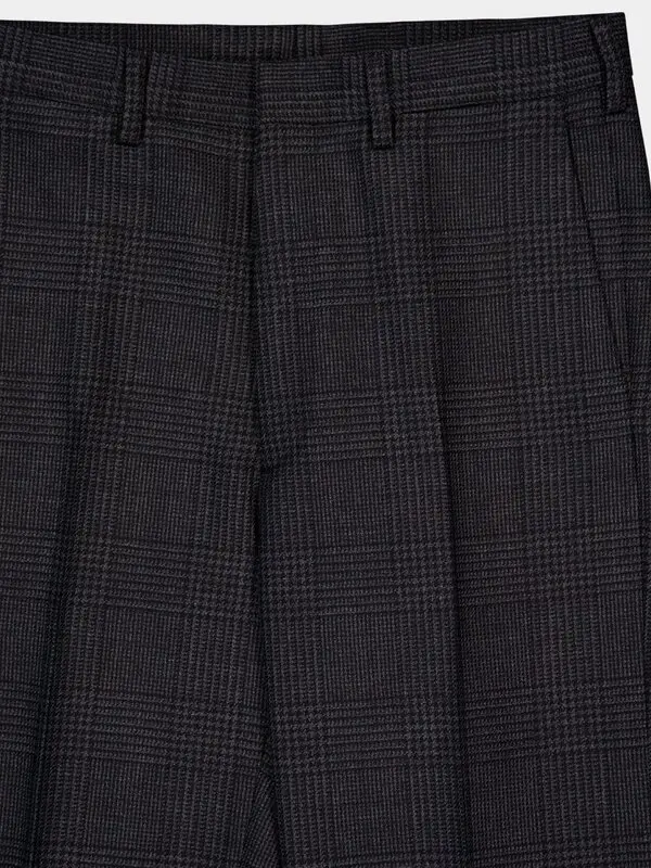 Prada Prince Of Wales Check Virgin Wool Trousers