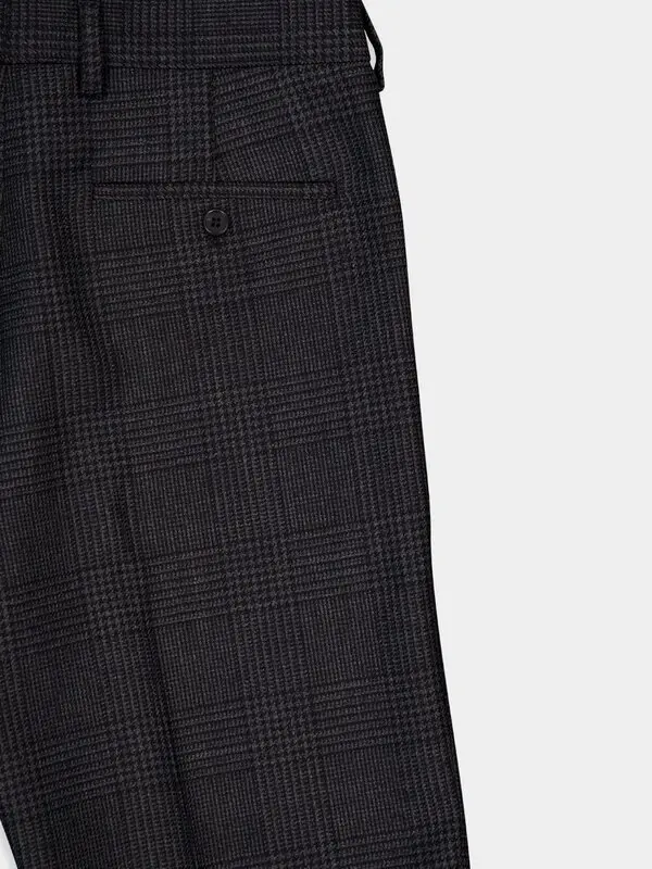 Prada Prince Of Wales Check Virgin Wool Trousers