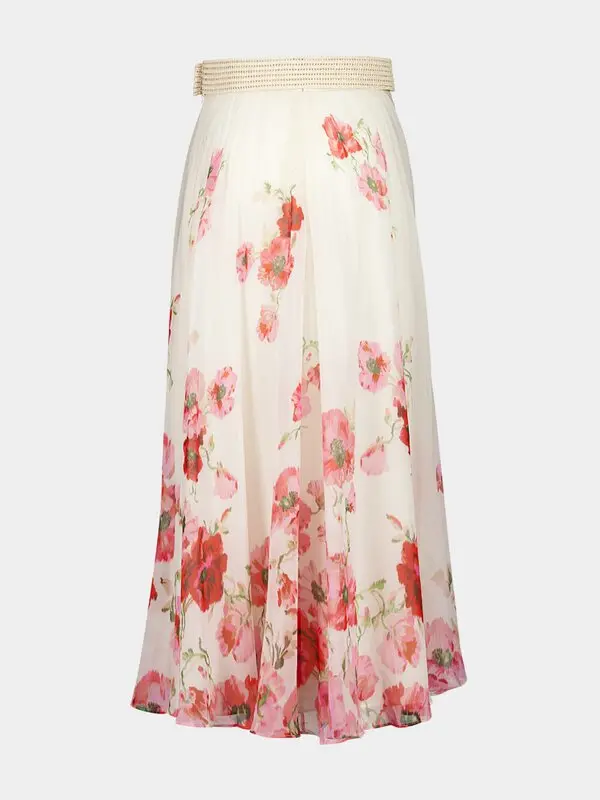 Zimmermann Floral Maxi Skirt - Cream