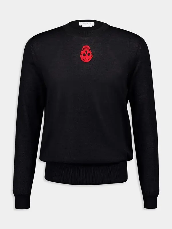 Alexander McQueen Inverted Skull Crew Neck Jumper