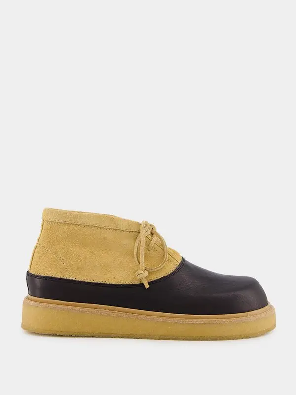 Marni Leather Desert Boots - Black