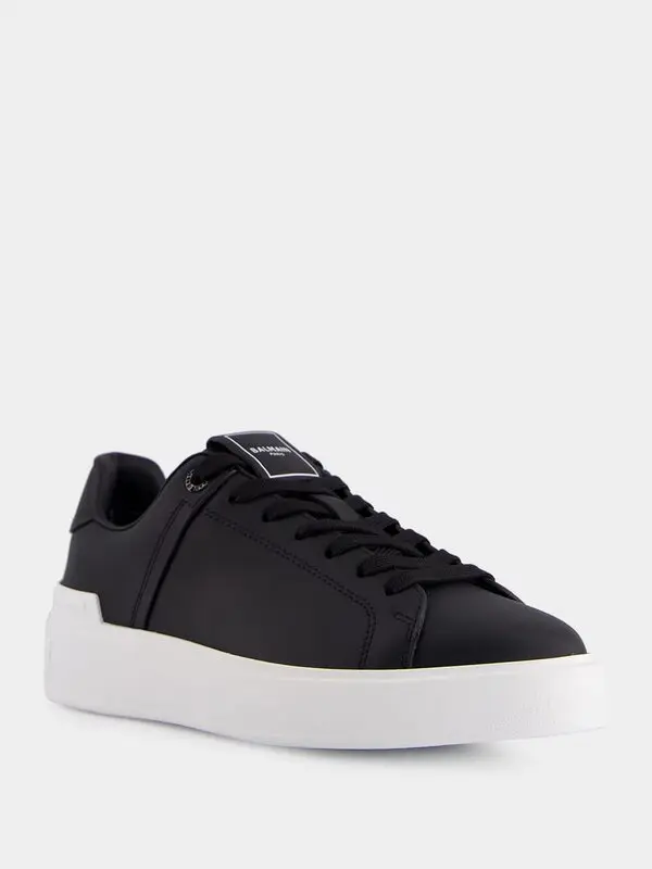 Balmain B-court Calfskin Sneakers - Black