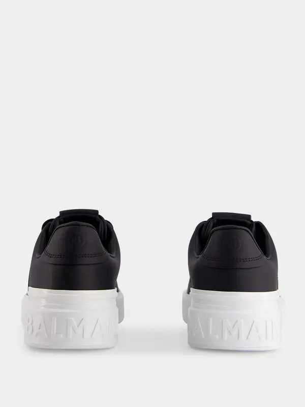 Balmain B-court Calfskin Sneakers - Black