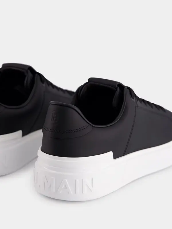 Balmain B-court Calfskin Sneakers - Black