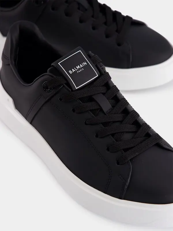 Balmain B-court Calfskin Sneakers - Black
