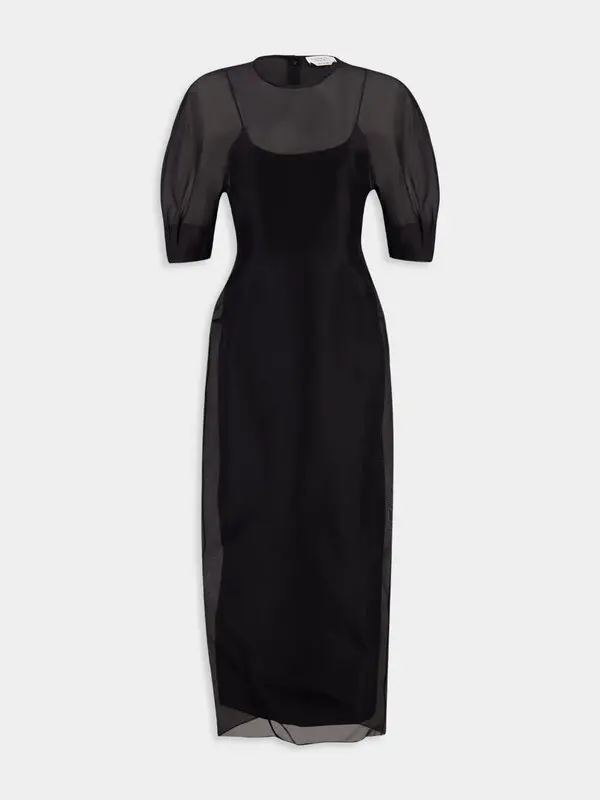 Gabriela Hearst Coretta Sheer Dress - Black