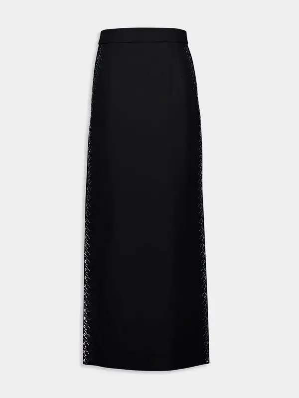 Rabanne Rhinestone-embellished Maxi Skirt - Black