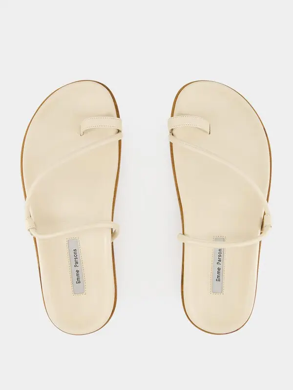 EMME PARSONS Nappa Bari Sandals - Cream