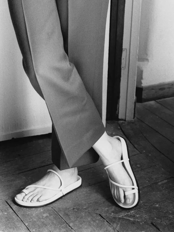 EMME PARSONS Nappa Leather Slides - Cream