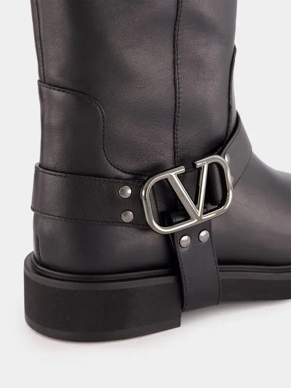 Valentino Garavani Leather Biker Boots