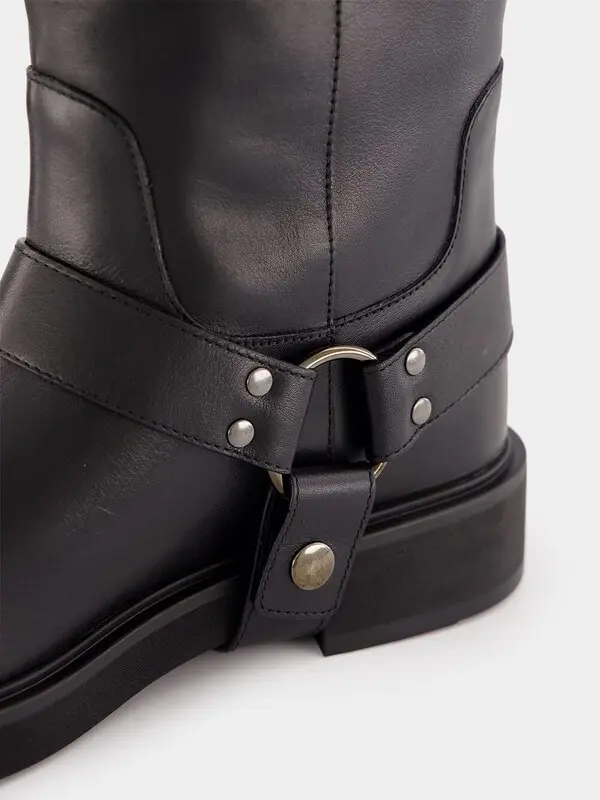Valentino Garavani Leather Biker Boots