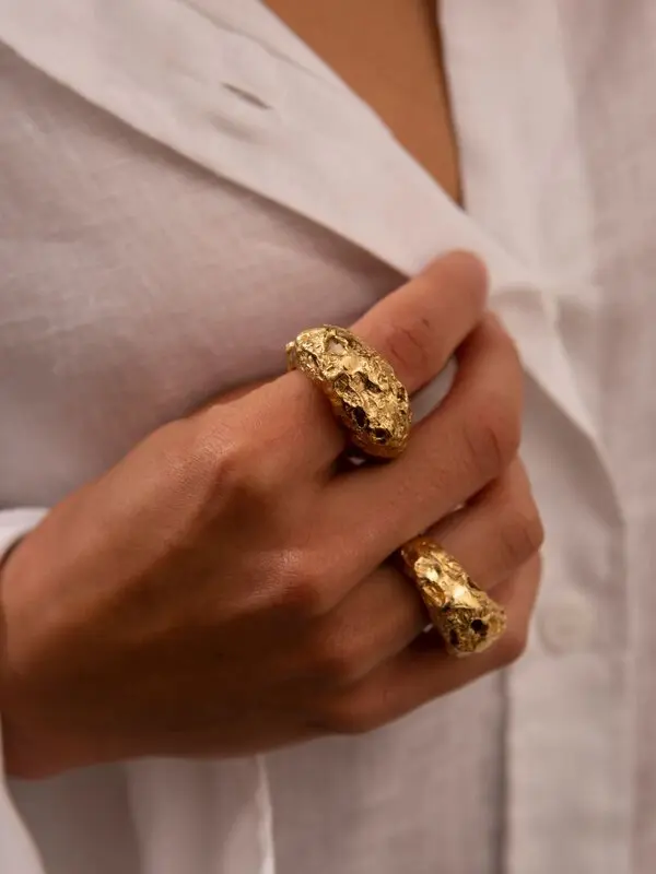 PAOLA SIGHINOLFI Galia 18k Textured Ring - Gold