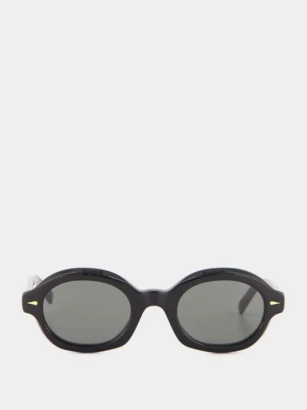 RETROSUPERFUTURE Marzo Oval Sunglasses - Black
