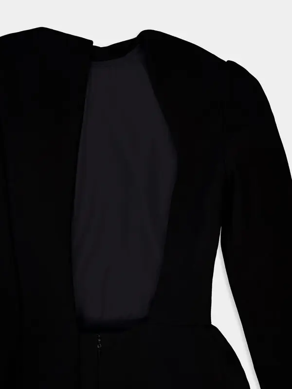 Balenciaga Cape Gown In Stretch Crepe