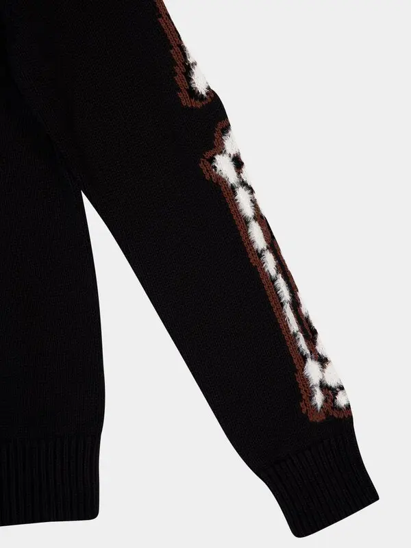 Amiri Leopard Bones Cardigan