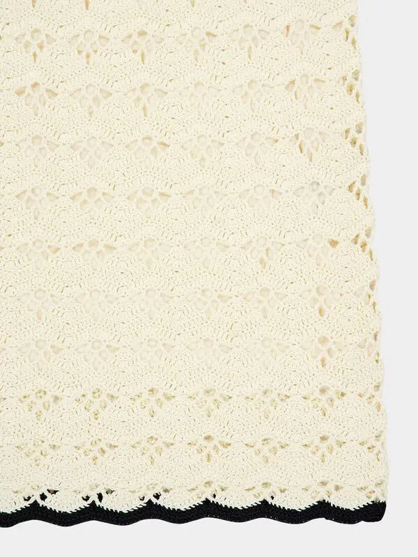 Zimmermann Rhiannon Crochet Midi Skirt - Cream