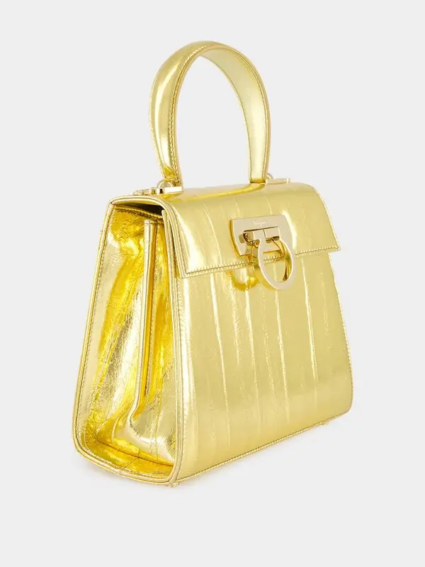 FERRAGAMO Top Handle Bag - Gold