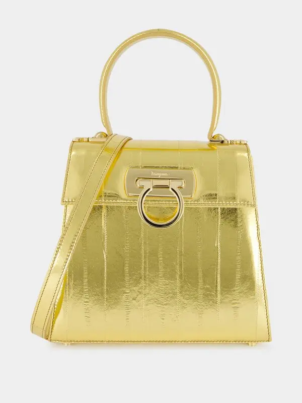 FERRAGAMO Top Handle Bag - Gold