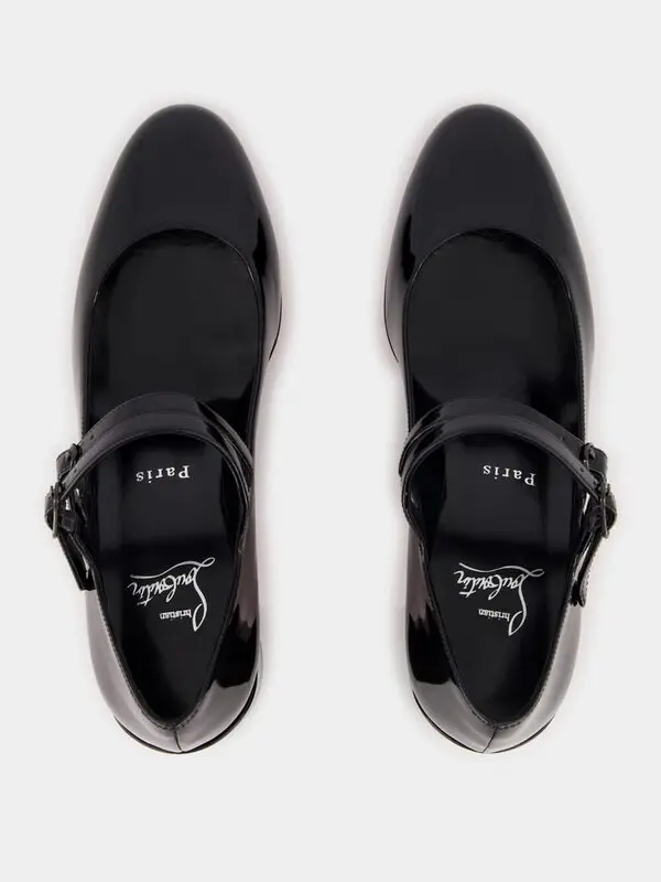 CHRISTIAN LOUBOUTIN Patent Leather Mary Jane Pumps - Black