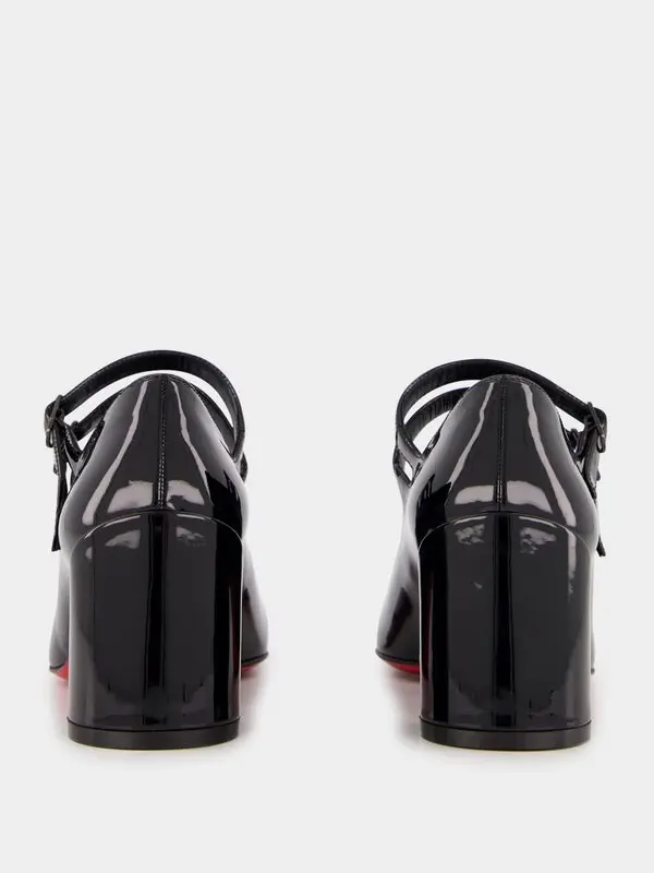CHRISTIAN LOUBOUTIN Patent Leather Mary Jane Pumps - Black