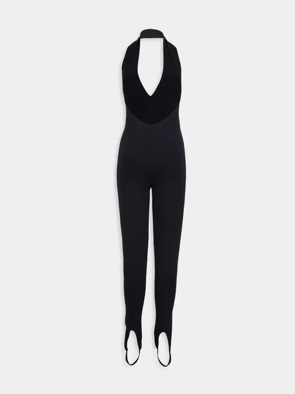 Saint Laurent Halterneck Open-back Jumpsuit