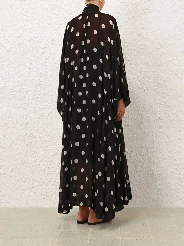Zimmermann Crush Tie Neck Billow Dress
