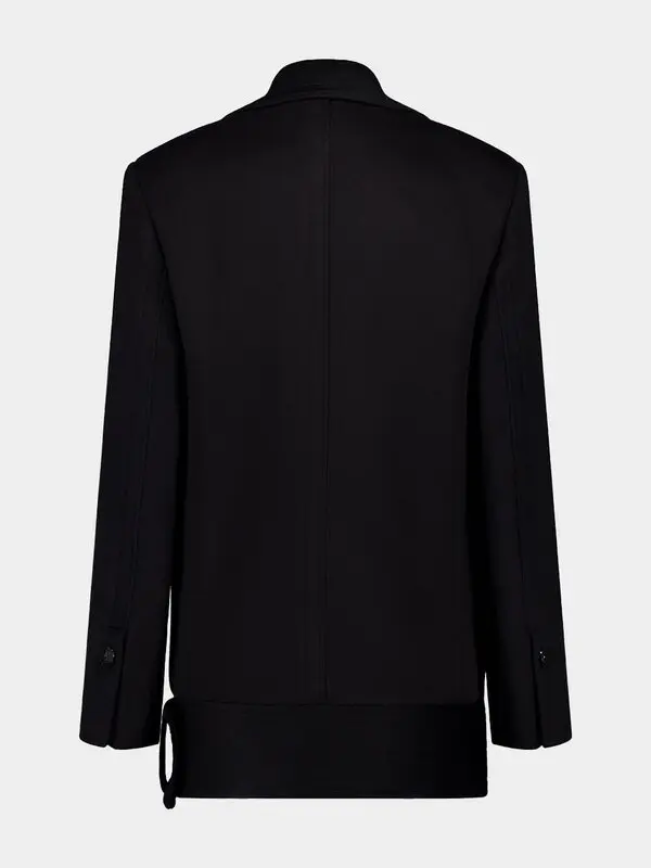 FERRAGAMO Wool And Cashmere Pea Coat - Black