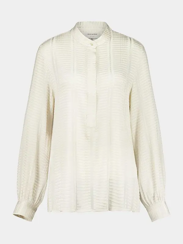 Zeus+dione Hera Textured Silk Blouse